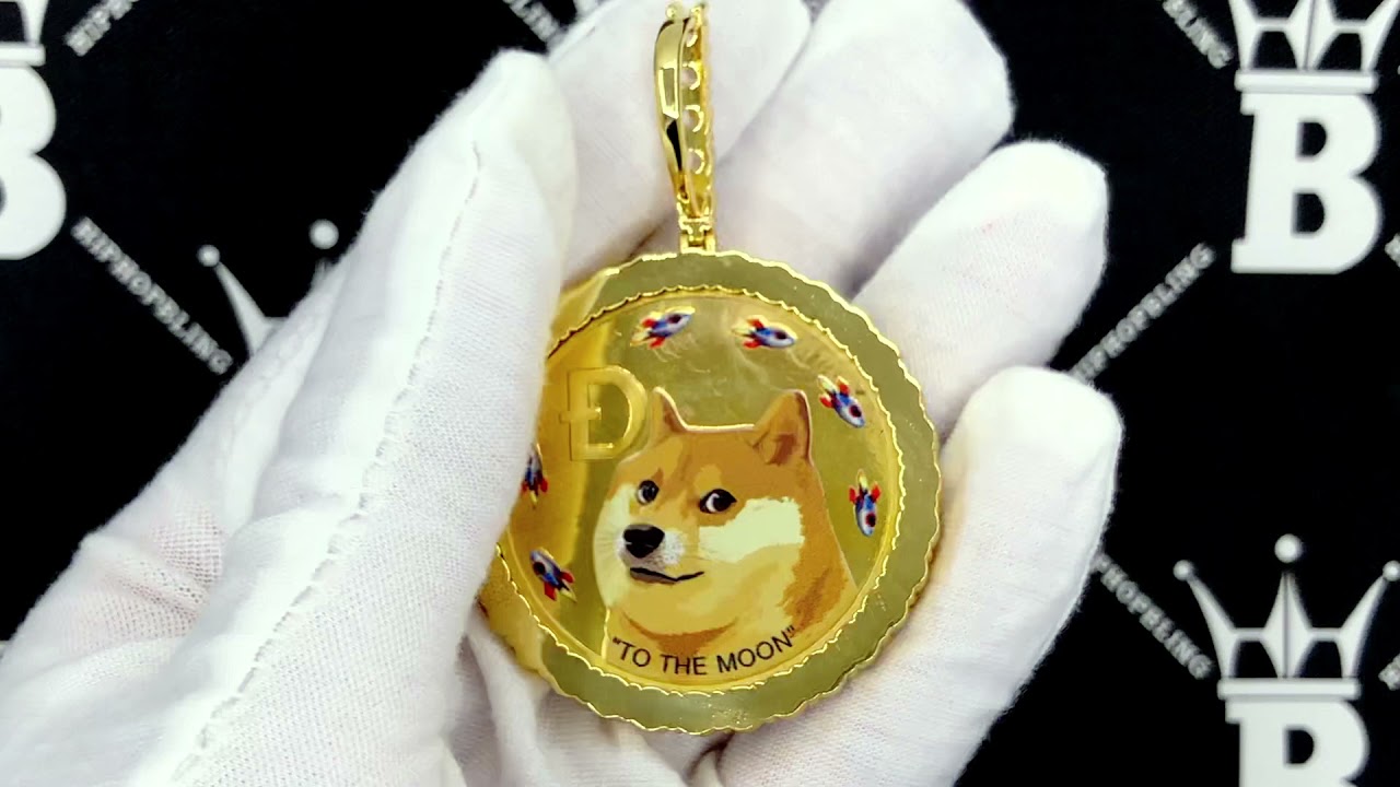 To the Moon Doge Coin Commemorative Collectors Dogecoin CZ Pendant in ...