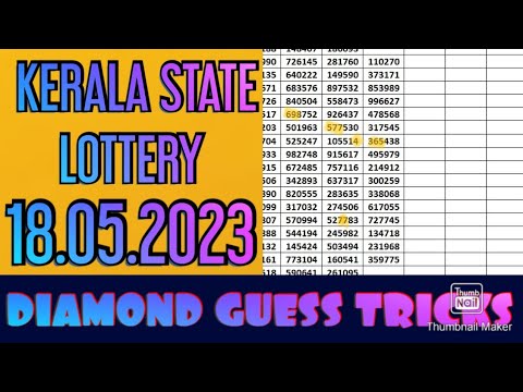 18.05.2023 KERALA STATE LOTTERY CHART GUESSING WINNING TIPS ABC TRICK ...