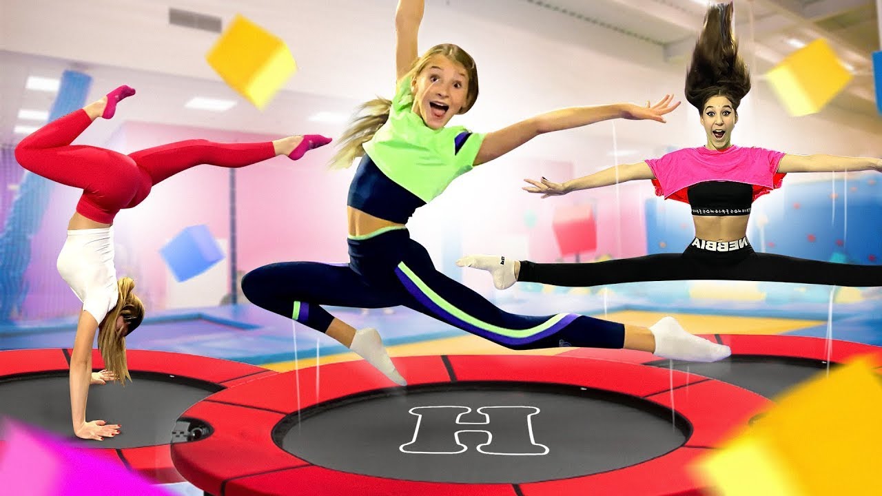 Triki na trampolinie 🤩 Zabawne wyzwanie | Miss Nikole Polish - YouTube