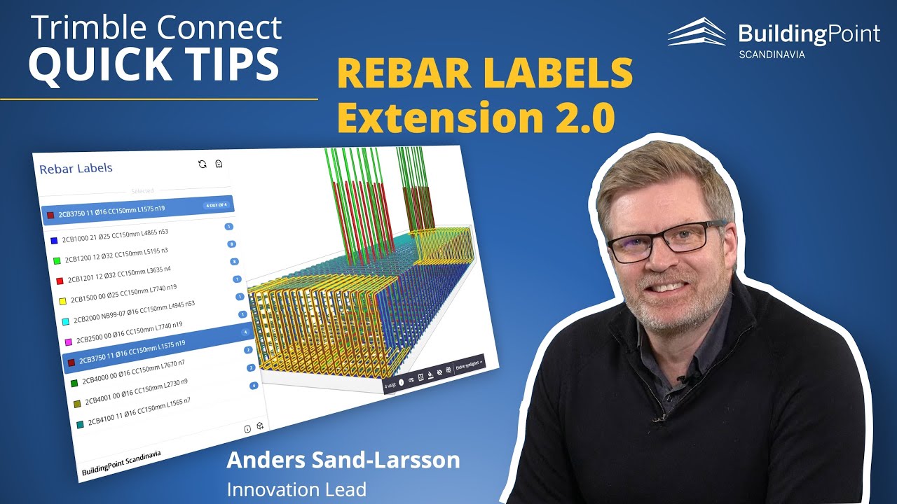 Trimble Connect Rebar Labels Extension v2.0 - YouTube