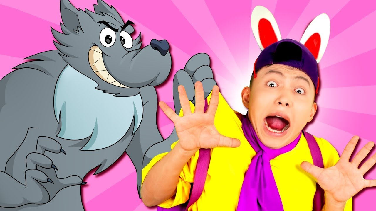 Big Grey Wolf Go Away | Funny Kids Songs | Kids Stories | @dominoki ...