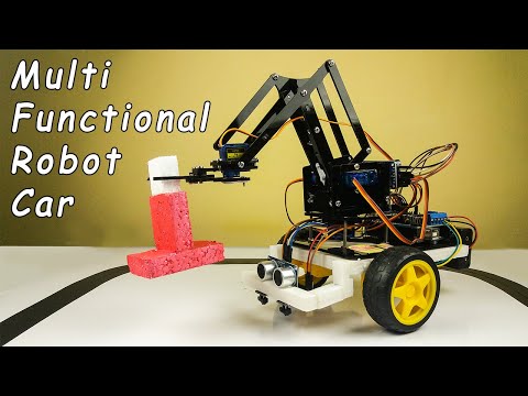 How to make a DIY Multi-functional robot car using Arduino | Step by step