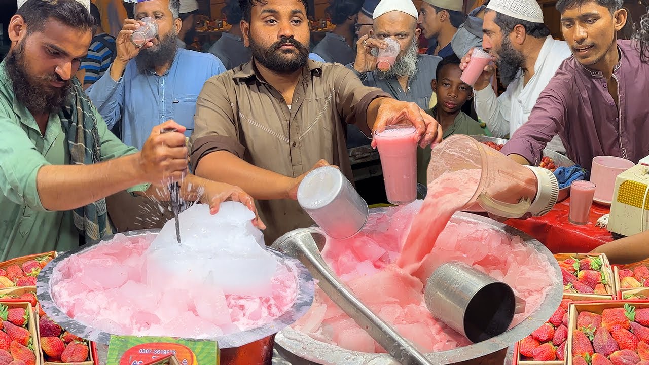 Pakistan Famous Mohabbat ka Sharbat Recipe! Original Strawberry Juice ...