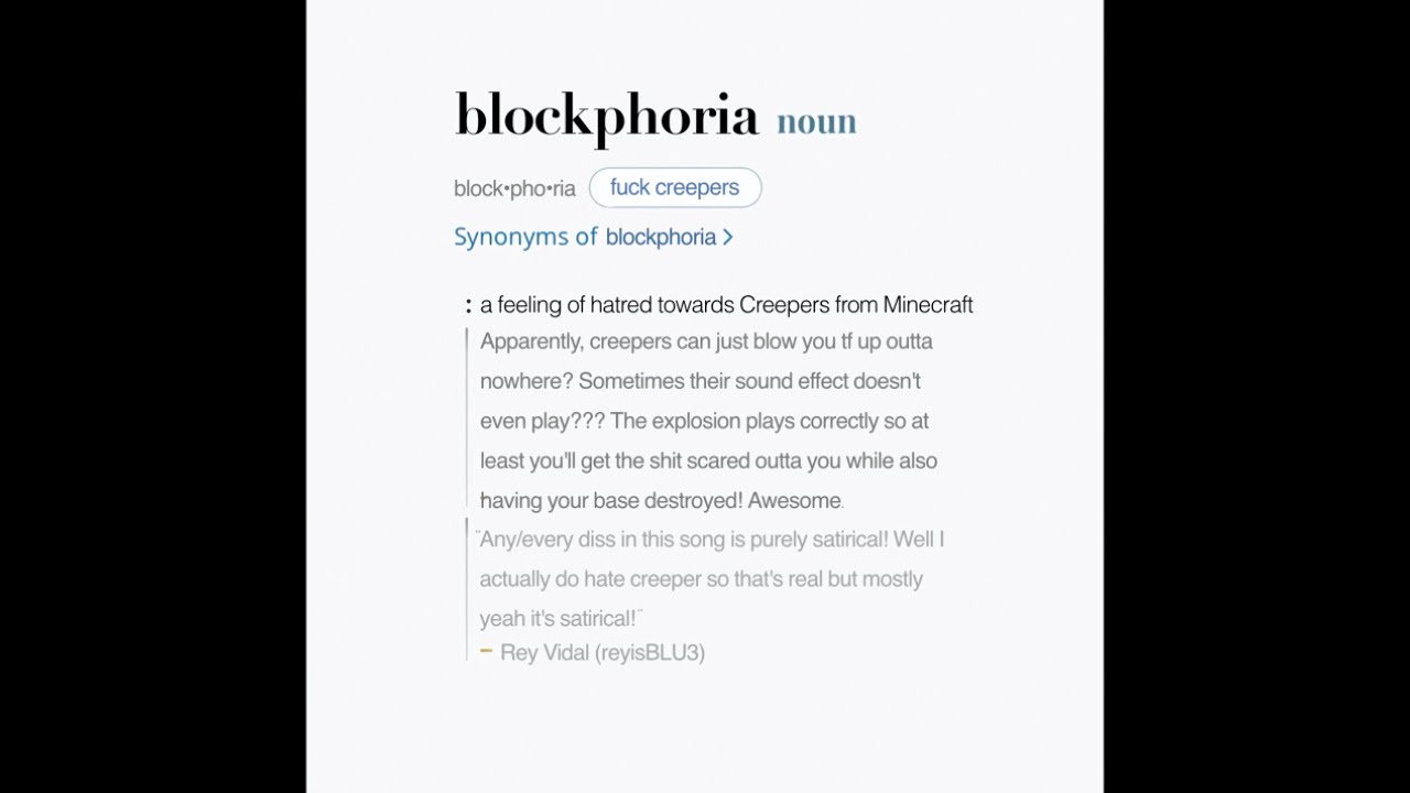 euphoria but it's Minecraft (blockphoria) (creeper diss) - YouTube
