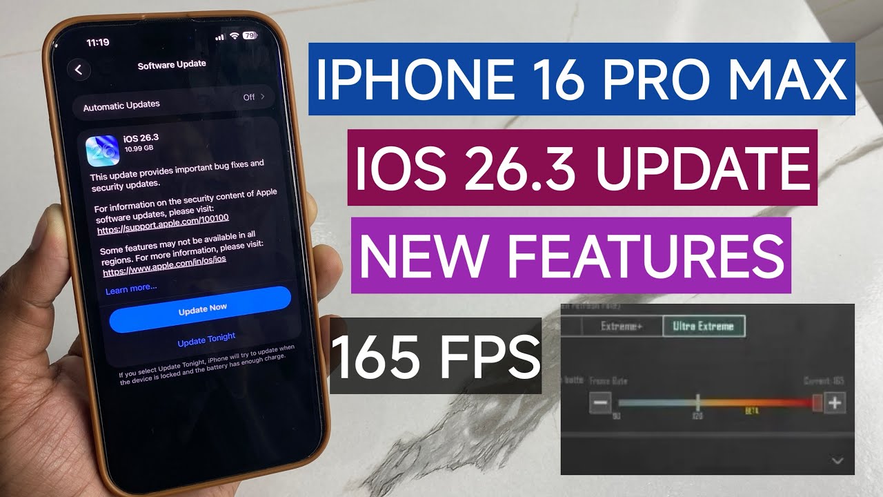 IPHONE 16 PRO MAX IOS 26.3 UPDATE NEW FEATURES || iphone 16 pro max ...