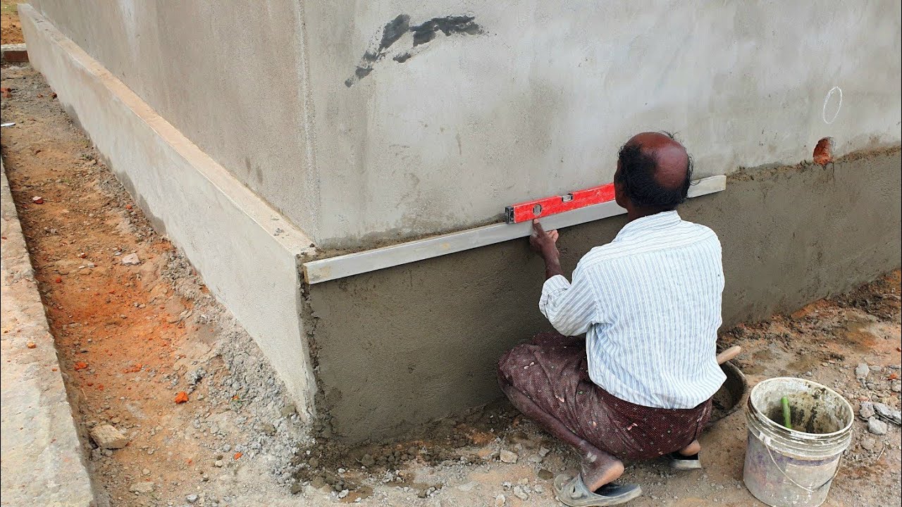 Plastering Technology of Foundation_Building Stone Masonry Foundation ...