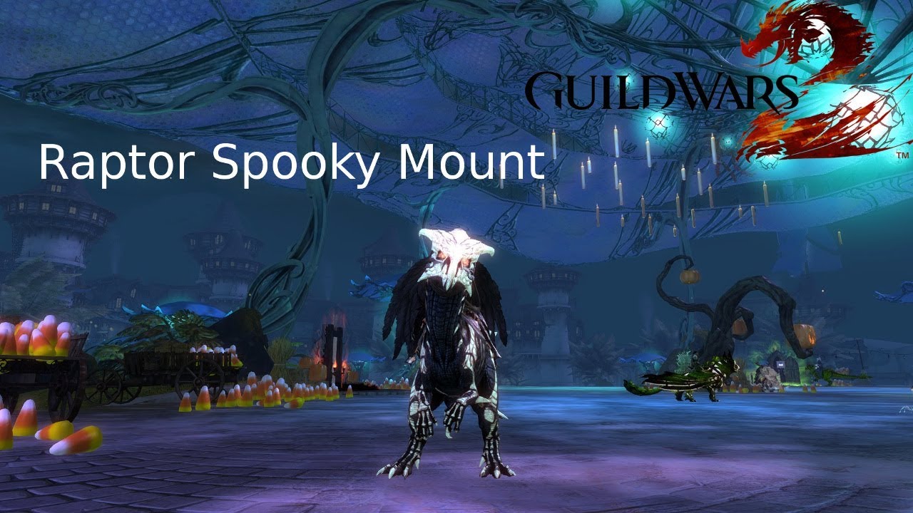 GUILD WARS 2 Raptor Spooky Mount - YouTube
