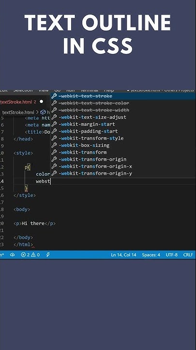 Text Stroke in CSS - YouTube