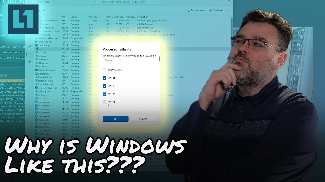 Level1 Diagnostic: Why Is 128 Cores So Janky On Windows? - YouTube