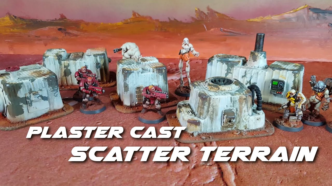 Food packaging scatter terrain - Plaster casting - YouTube