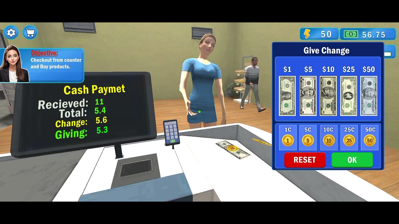 Real Supermarket Cashier Games_Level 1_Walkthrough - YouTube