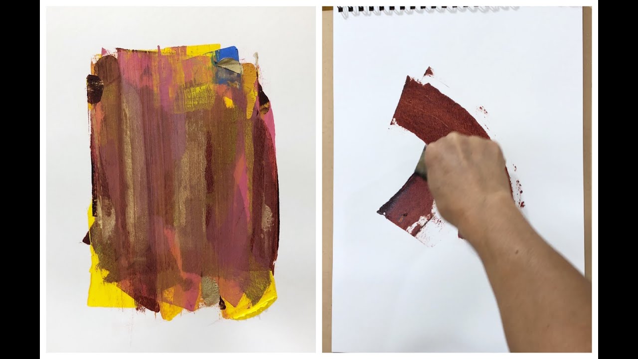 Abstract painting on paper (Demo) #9 - YouTube