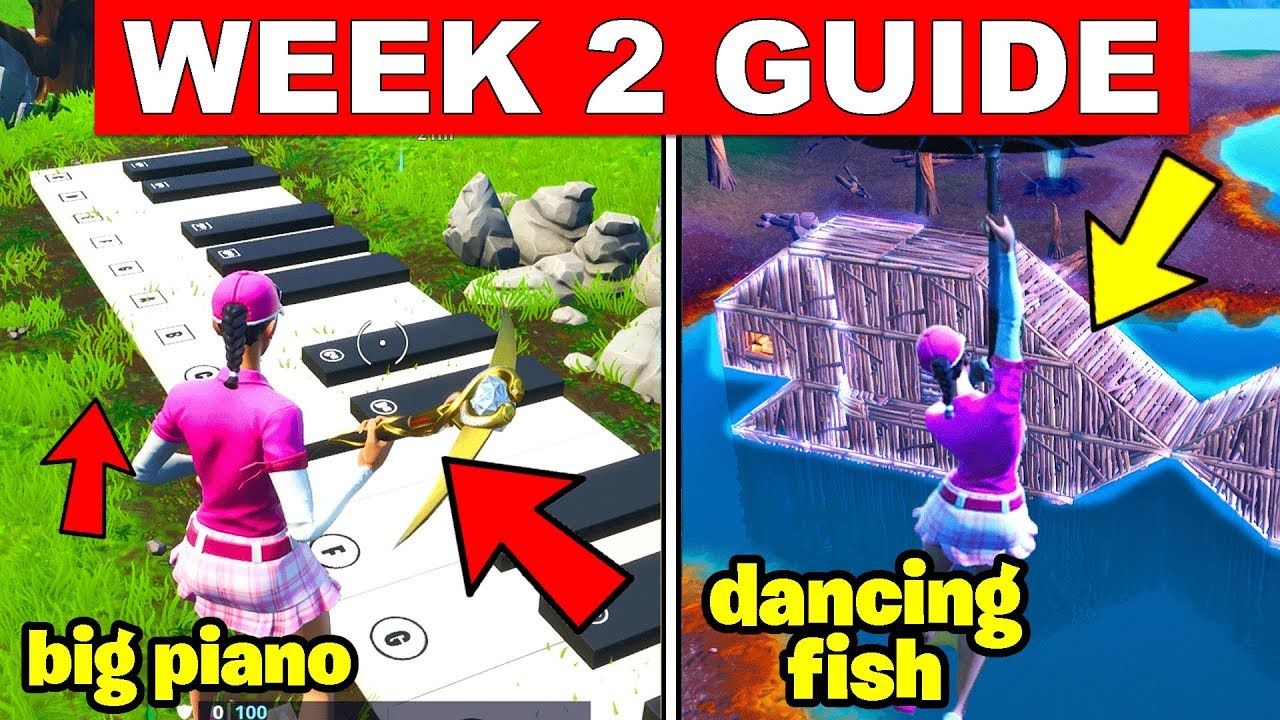 Fortnite ALL Season 9 Week 2 Challenges Guide! Oversized Phone, Big ...