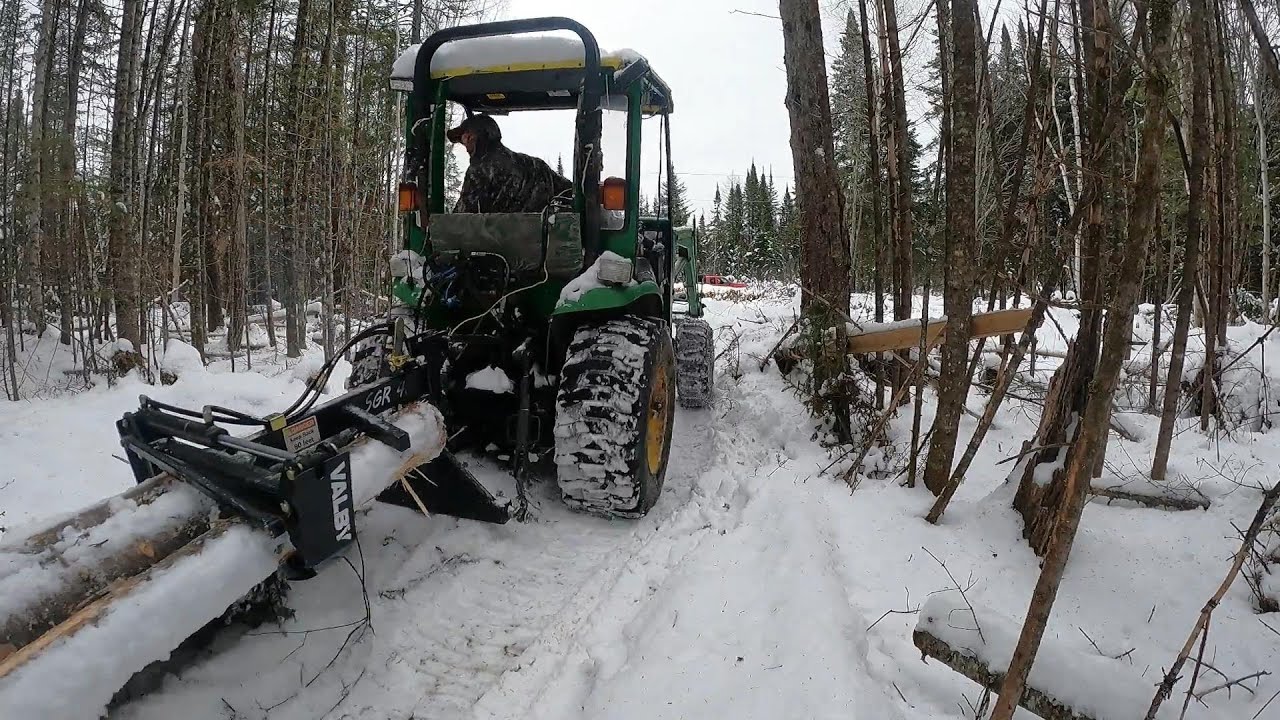 Small Scale Logging with a Valby SGR48 Log Grapple in northern Maine ...
