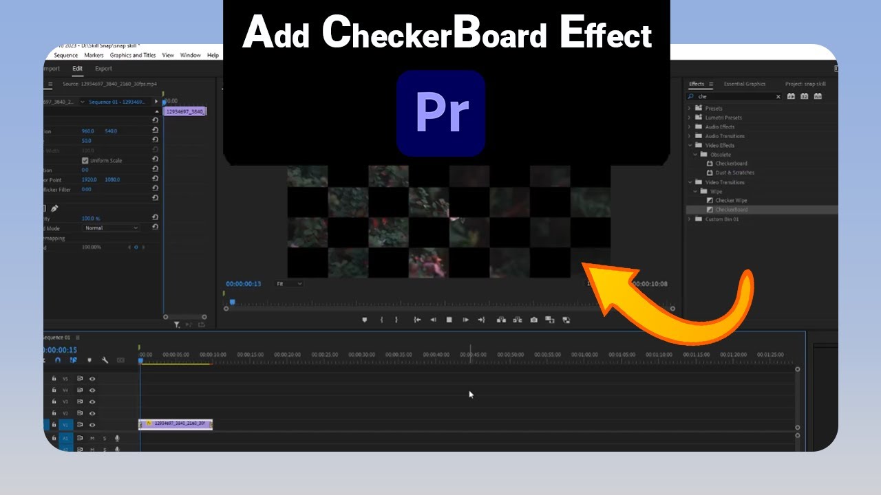 How to Add CheckerBoard Effect on Premiere Pro [NEW] - YouTube