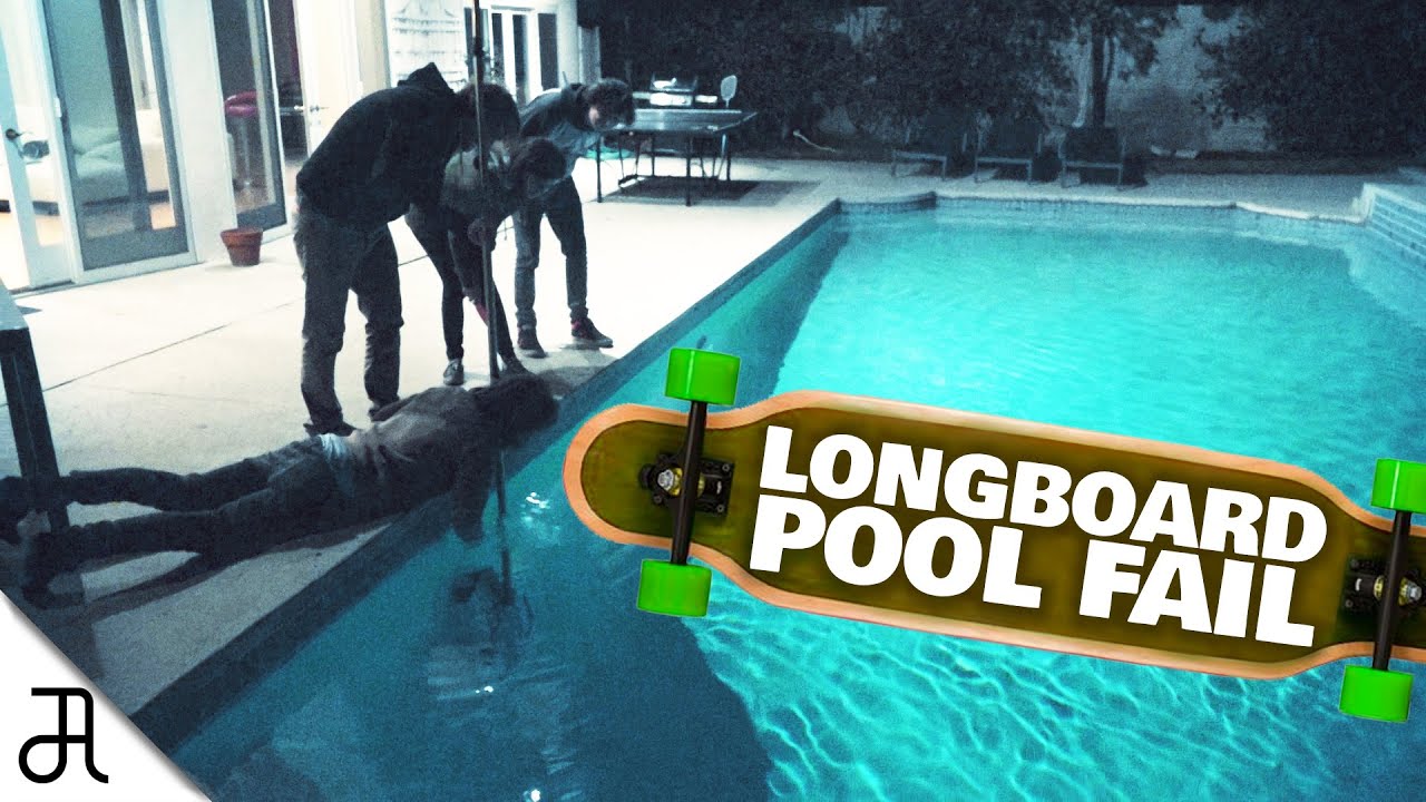 LONGBOARD POOL FAIL (mit Sarazar, Joyce & Chris) | AlchiVLOG - YouTube