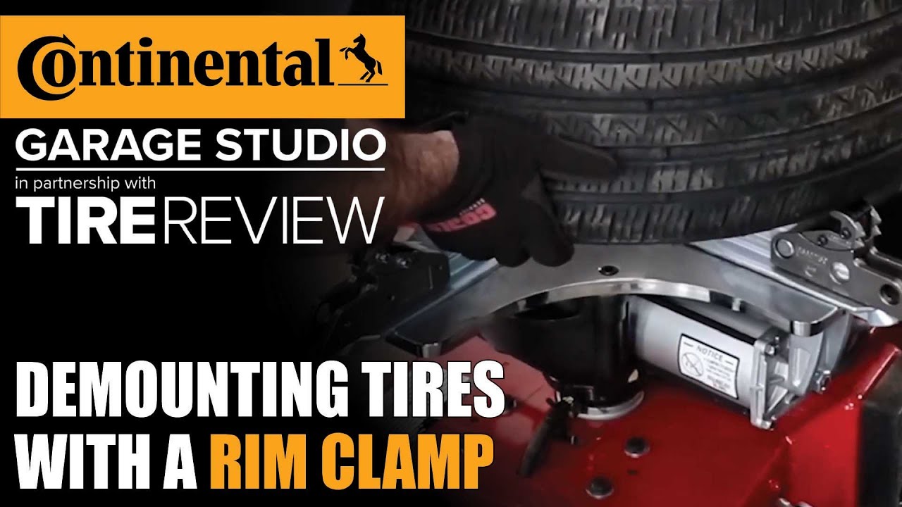 Demounting tires with a rim clamp the right way - YouTube