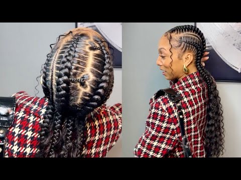 Super detailed | Boho feed in braids | Design braids - YouTube