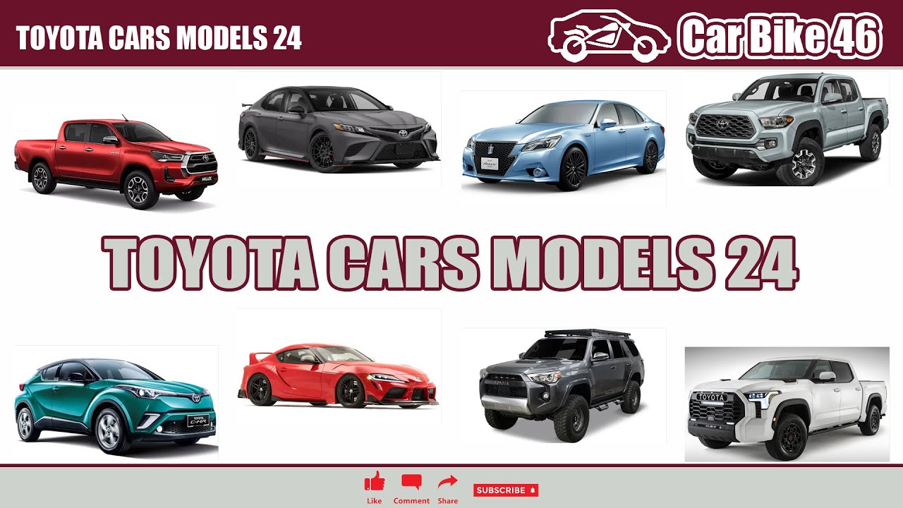 TOYOTA CARS MODELS 24 | Car Bike 46 - YouTube