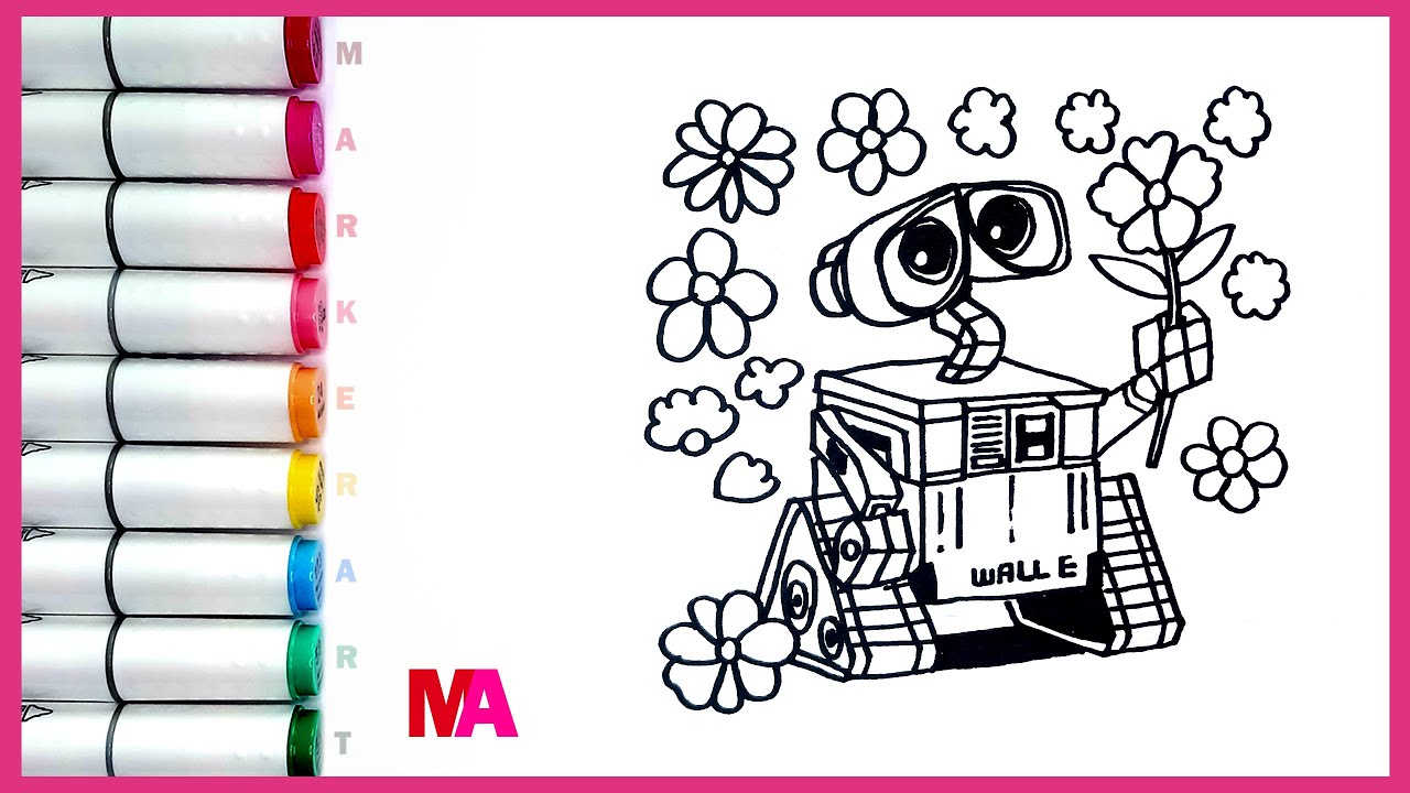 Draw and Color WALL-E: How to Draw Wall-E from the animated film "WALL-E" | Step by Step Drawing ...