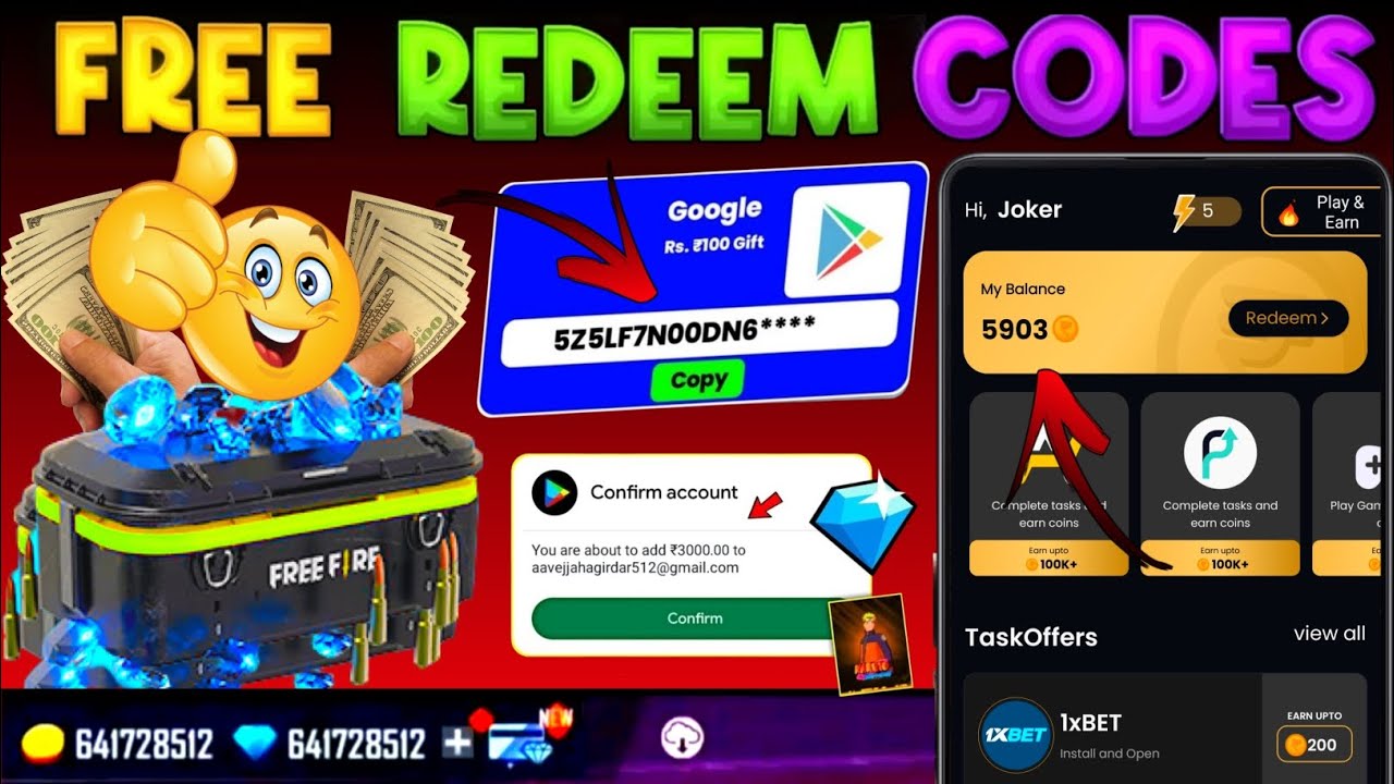 Free Redeem Code | Free Diamond | How To Get Free Diamonds In Free Fire ...