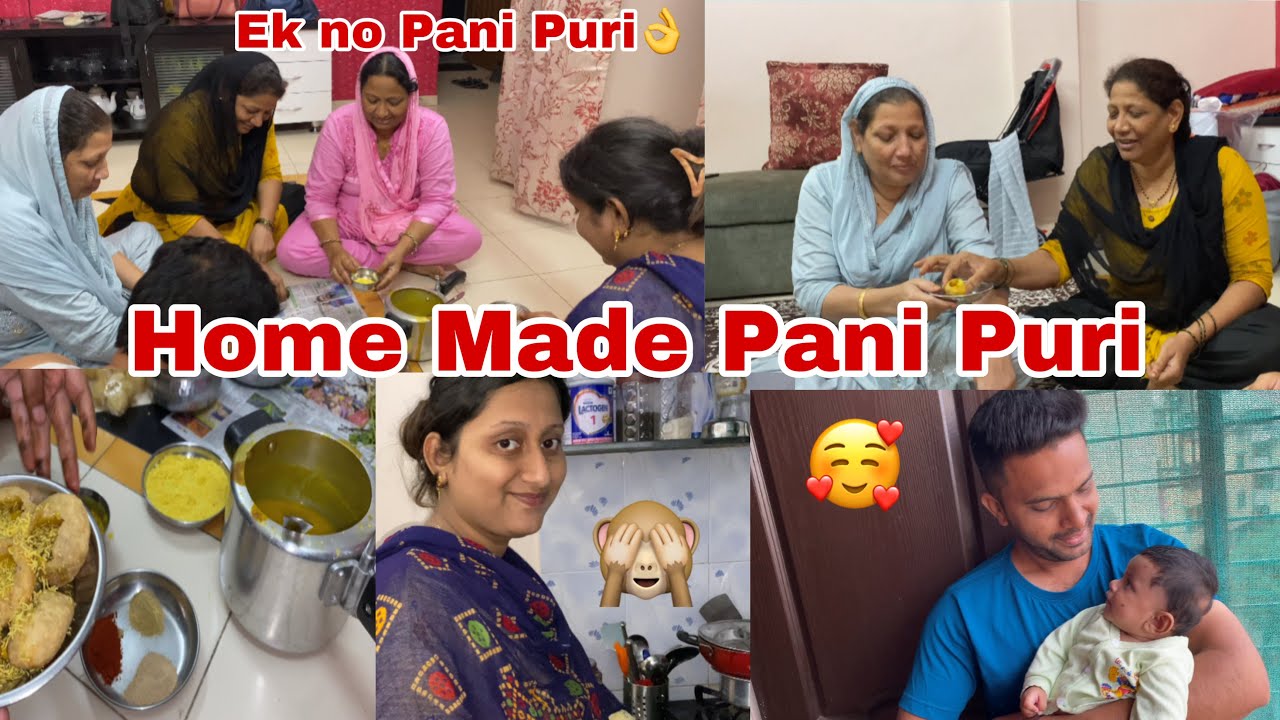 Fara Ke Hath Ki Best Pani Puri With Family ! Home Made Pani Puri Recipe ...