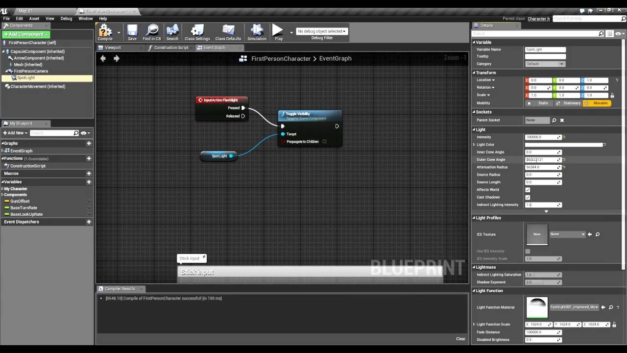 UE4 Flashlight Tutorial - YouTube