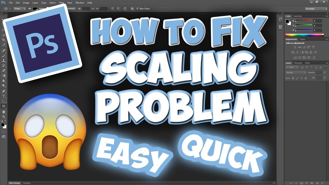 🔹ADOBE PHOTOSHOP🔹 (How To Fix Scaling Problem) EASY QUICK - YouTube