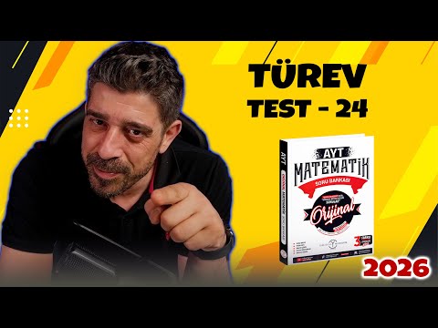 Türev TEST 24 | 2026 ORİJİNAL MATEMATİK AYT SORU BANKASI | #yks2026