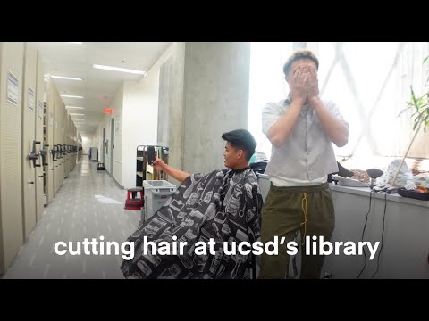 Cutting Hair in UCSD Geisel Library - YouTube