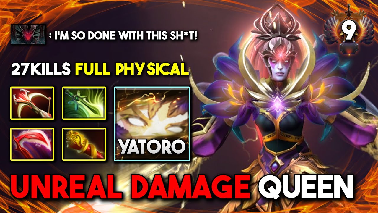 UNREAL DAMAGE QUEEN By YatoroGOD Templar Assassin 27Kills Full of Physical Build 7.35d DotA 2 ...