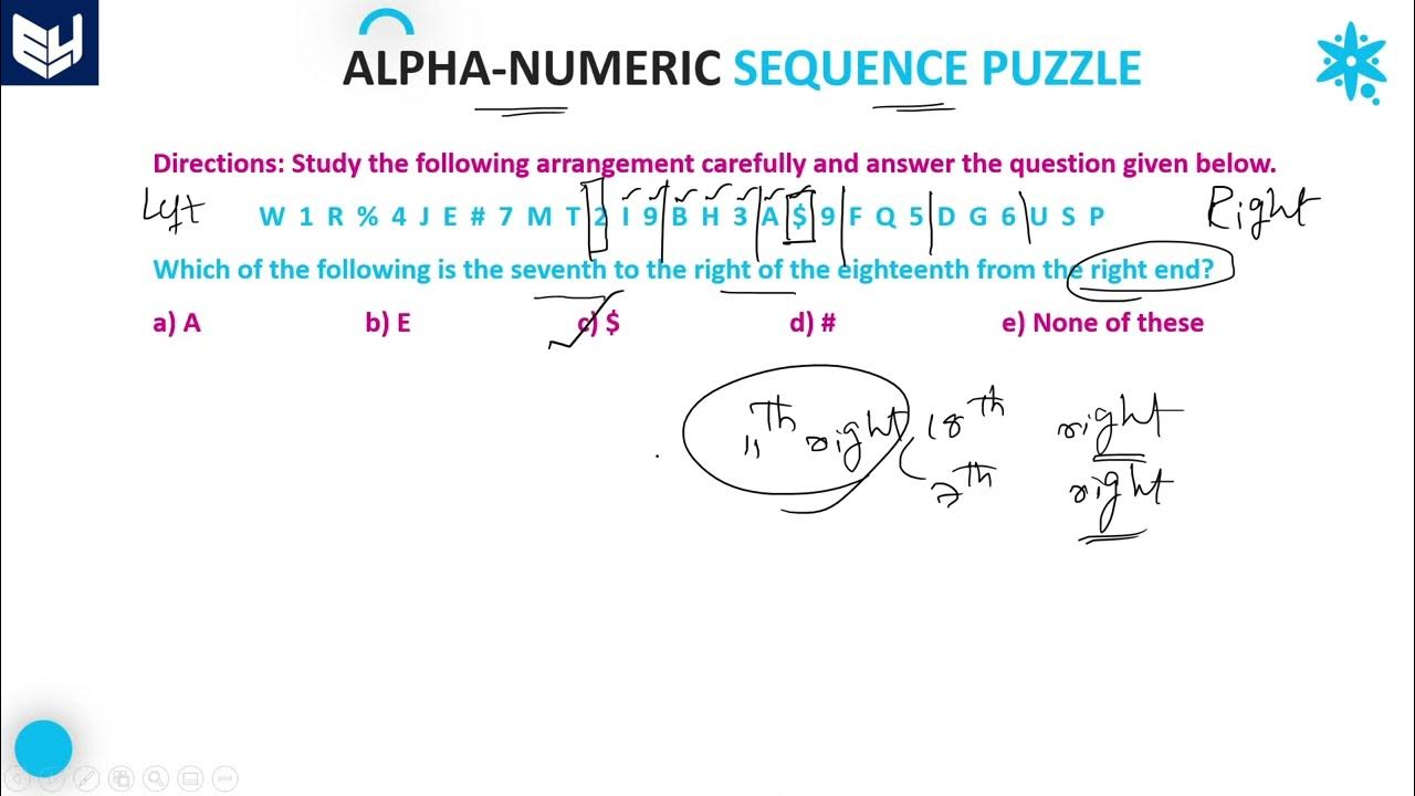 Alpha Numeric Sequence Puzzle | Reasoning | Part- 02 | Bharath Kumar - YouTube