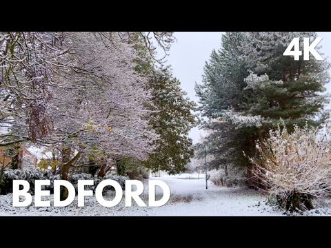 Morning Walk In Fresh Heavy Snow 🇬🇧 4K ☃️ -6° | Bedford | United ...