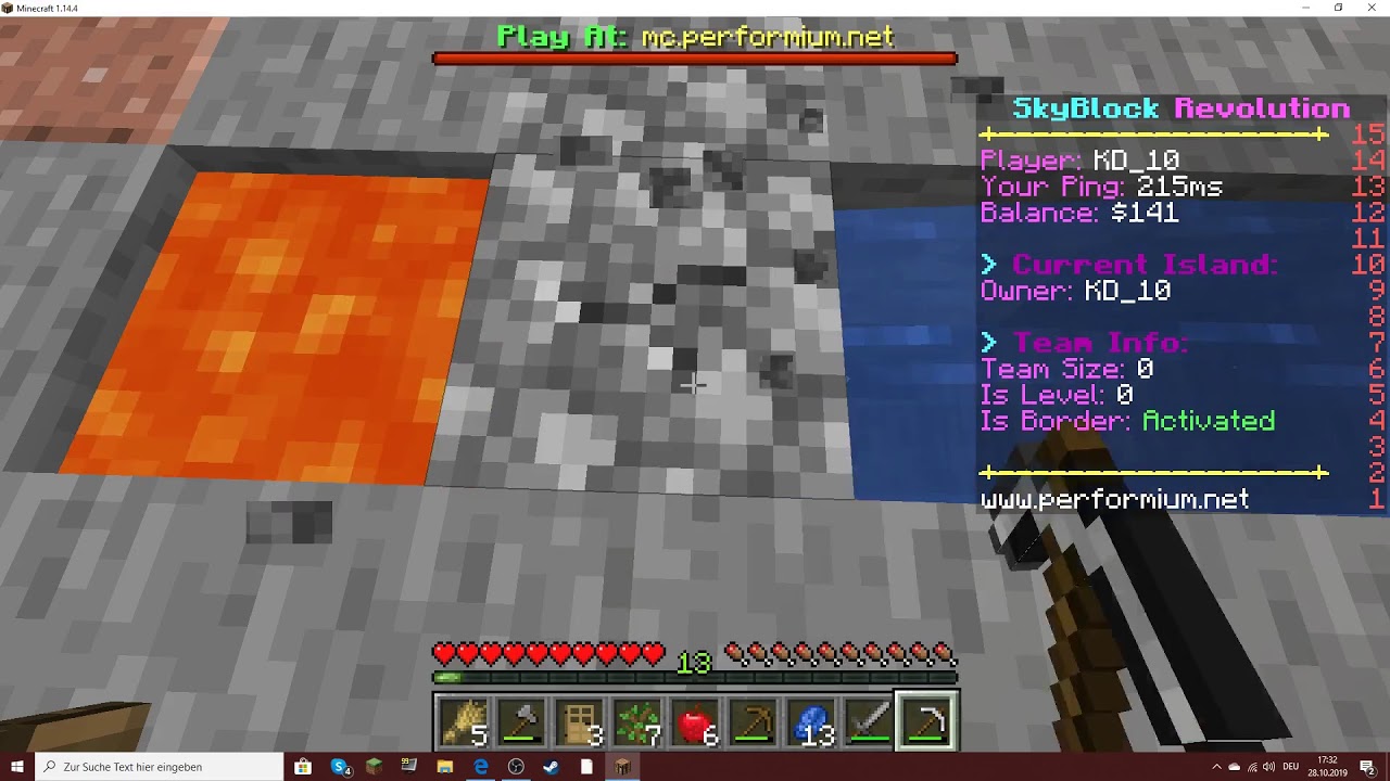 i am playing on the performium server! - YouTube