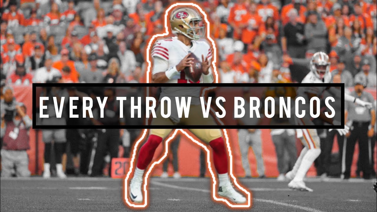 Every throw from 49ers Jimmy Garoppolo vs Broncos - YouTube