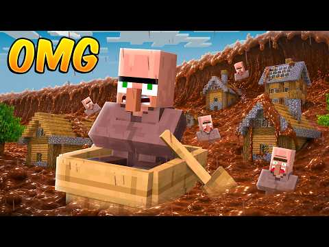 My Village Got Flooded with Chocolate in Minecraft..
