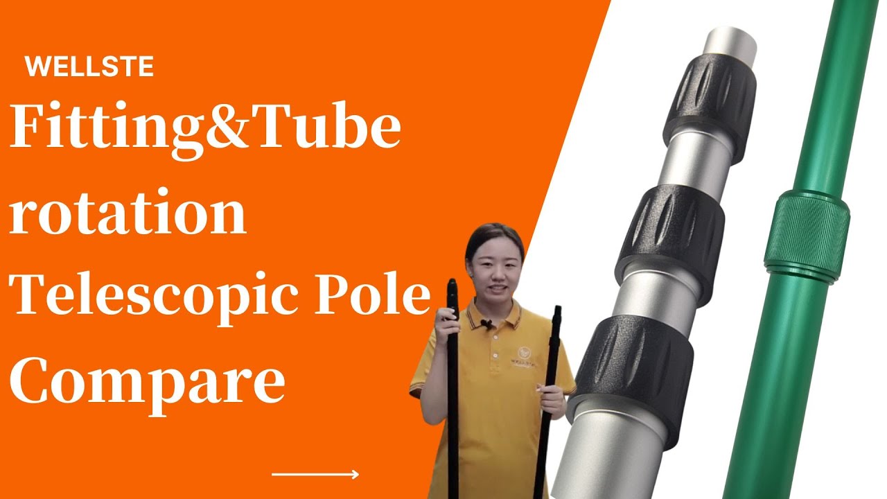 Fitting and Tube rotation Twist Telescopic Pole | Wellste - YouTube