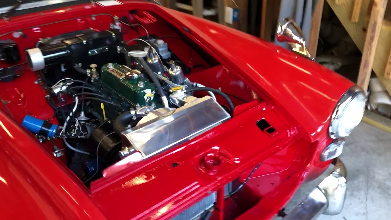 1275 engine - Beefed up, nested in my 1966 AH Sprite - YouTube