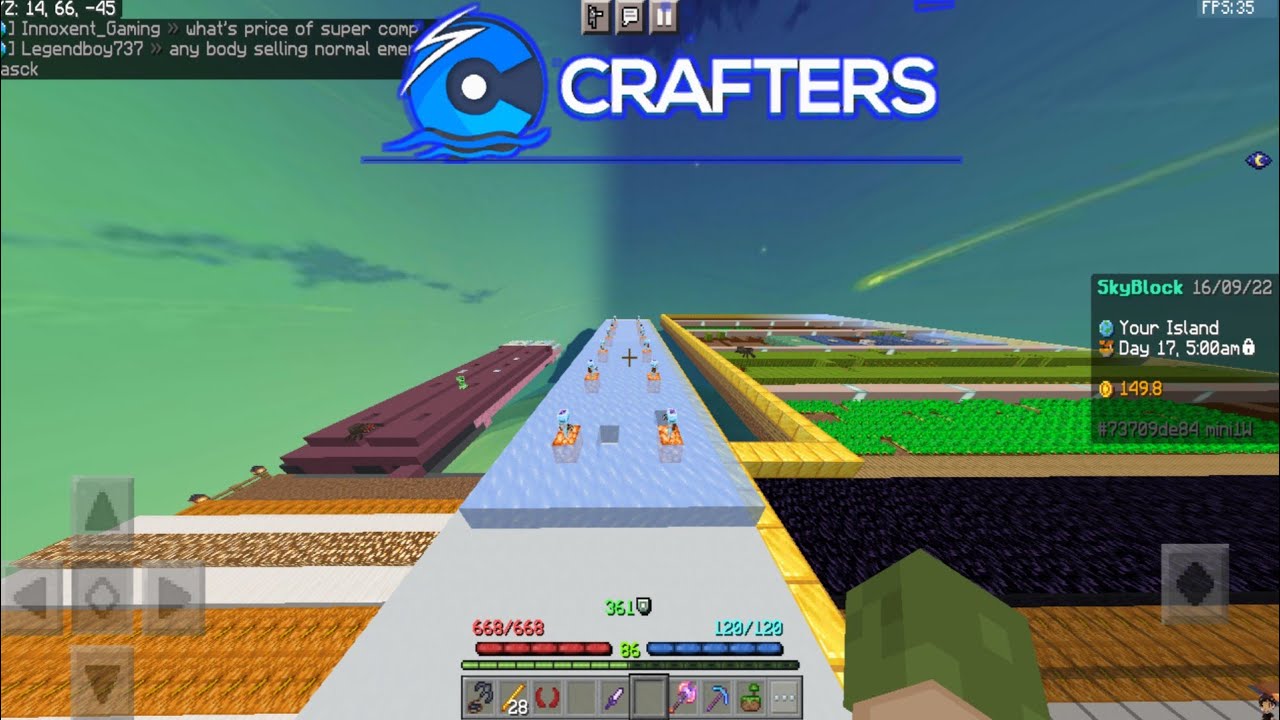 Increase Minion Slot+Starting make God Armour #crafters_skyblock - YouTube