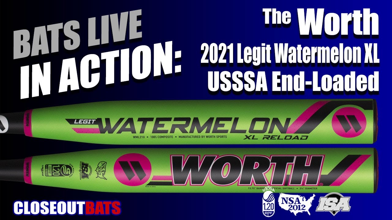Worth Legit Watermelon XL Reload Slowpitch Bat USSSA WML21U 2021 ...
