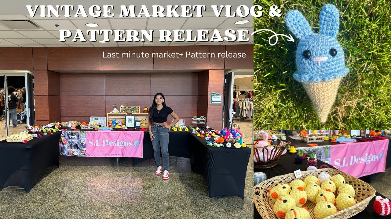 VINTAGE MARKET VLOG & PATTERN RELEASE/ new pattern release on our website! - YouTube