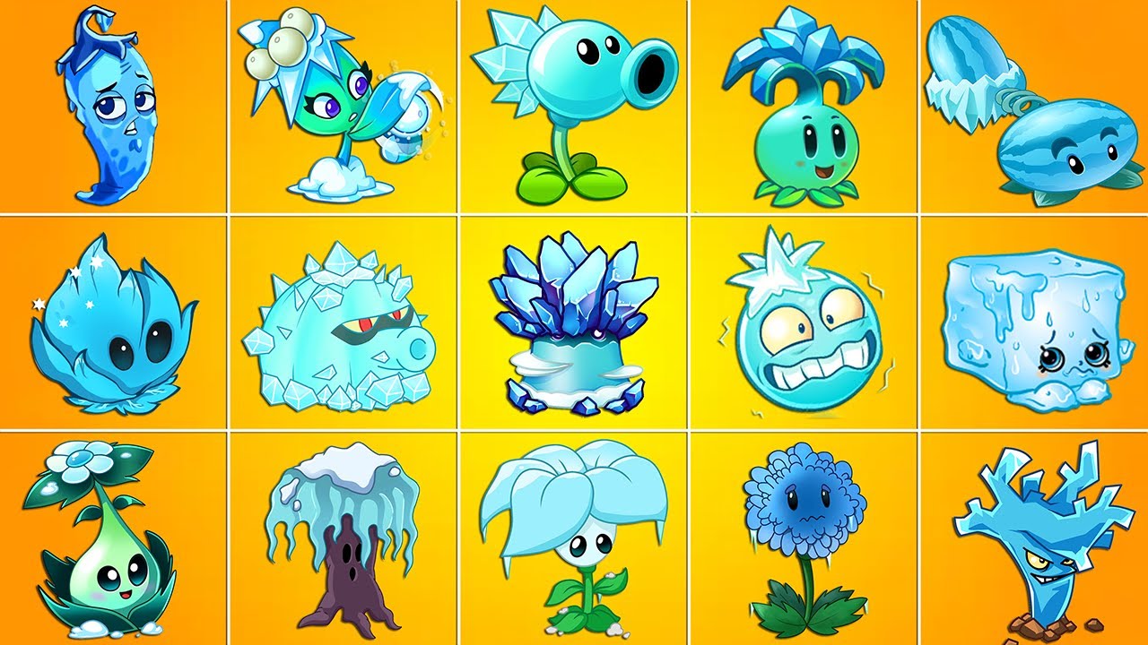All Ice Plants Power-Up! in Plants vs Zombies 2 - YouTube