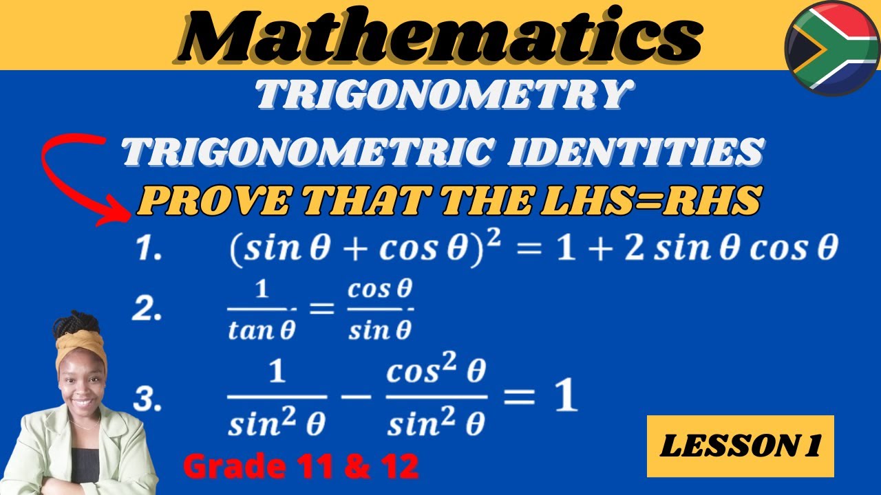 Grade 11 prove that the LHS=RHS | Trig identities - YouTube