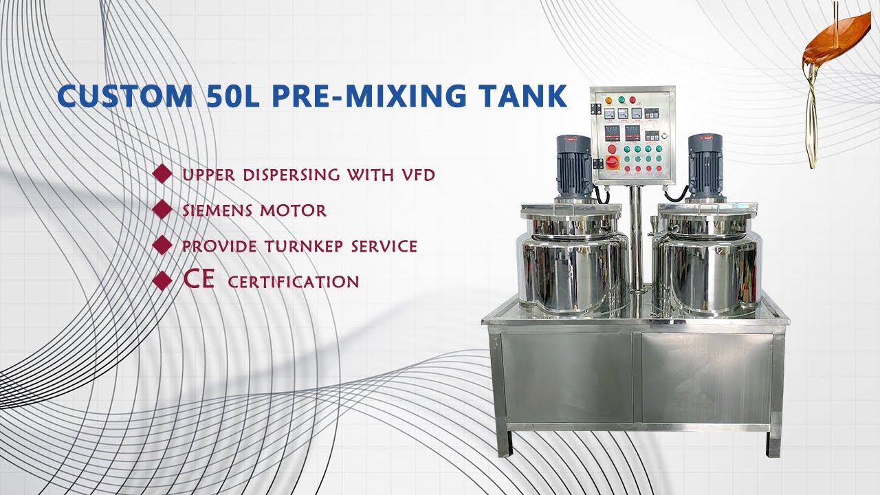 50L Mixing Tank for Pre-Heaing and Pre-Mixing - Hone Machinery - YouTube