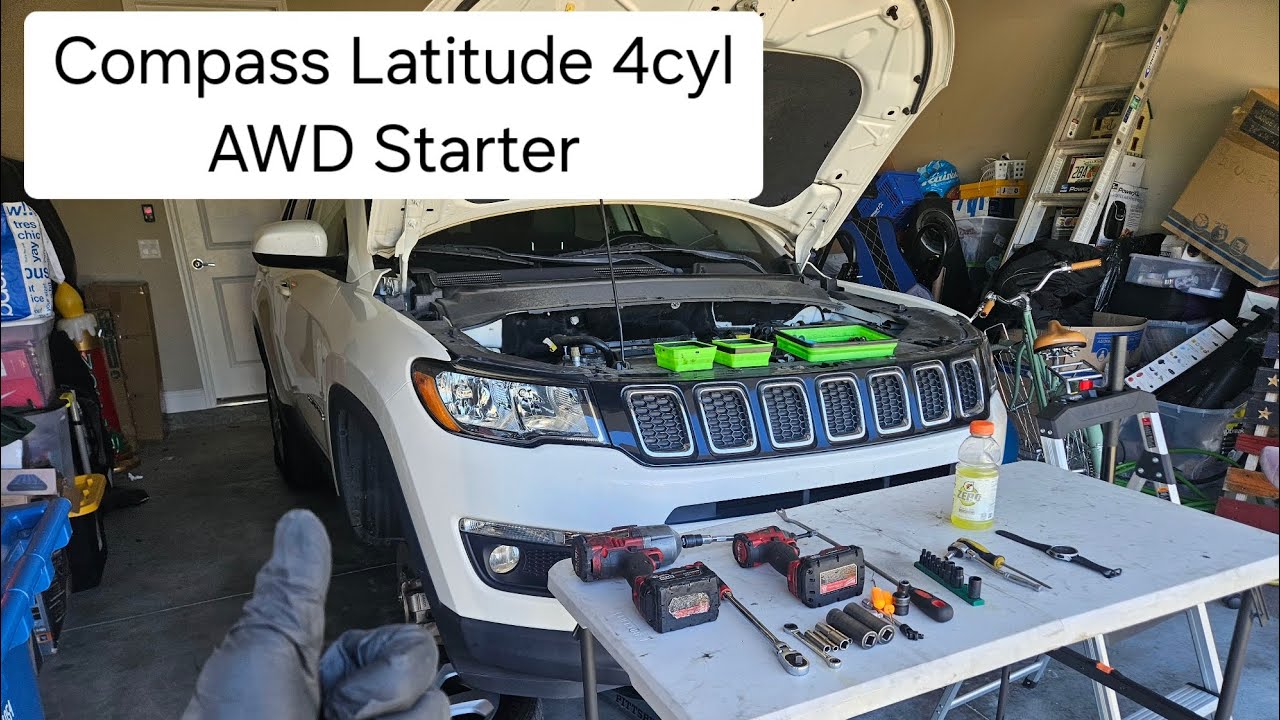 DIY: 2017-2020 Jeep Compass Latitude 2.4L AWD Starter Replacement *Step-By-Step In Description ...