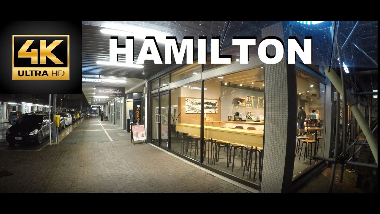 4K| Hamilton CBD | Victoria Street | Night walk | Street walk | New ...