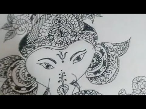 How to draw a Mandala Art of ganapati pappa ,art by Janani #jaanu ...