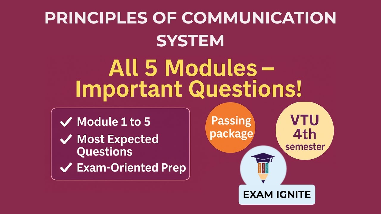 Principles of Communication system | pcs | Important Questions ...