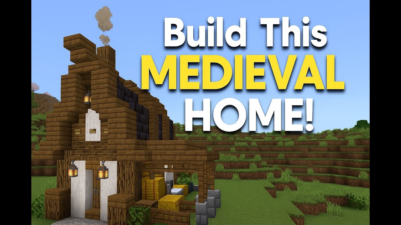 How to Build a Cozy Medieval Starter House in Minecraft | Easy Survival ...