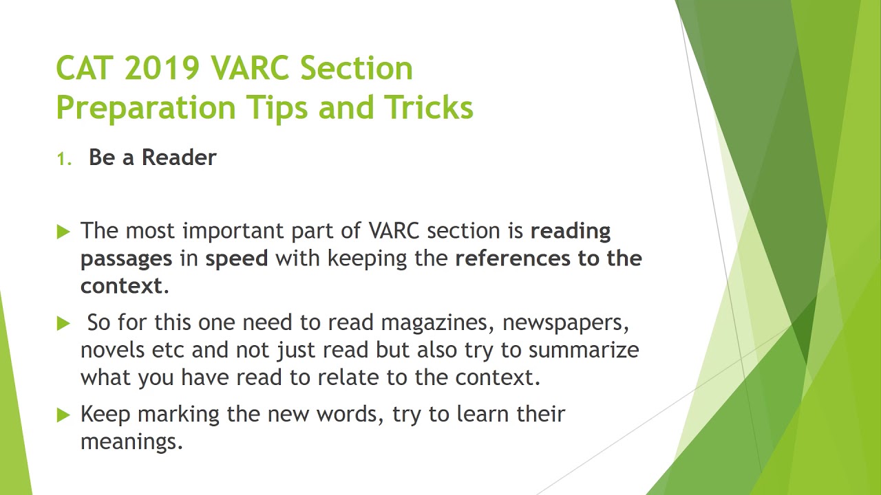 CAT 2019 VARC Section Preparation To Score Better - YouTube